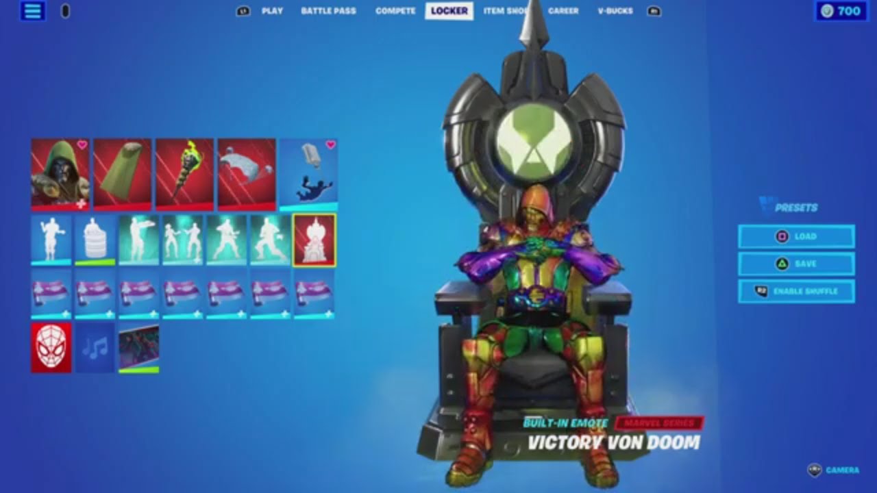 Marvel's Doctor Doom Doing All Of My Emotes On Fortnite (Holo Foil ...