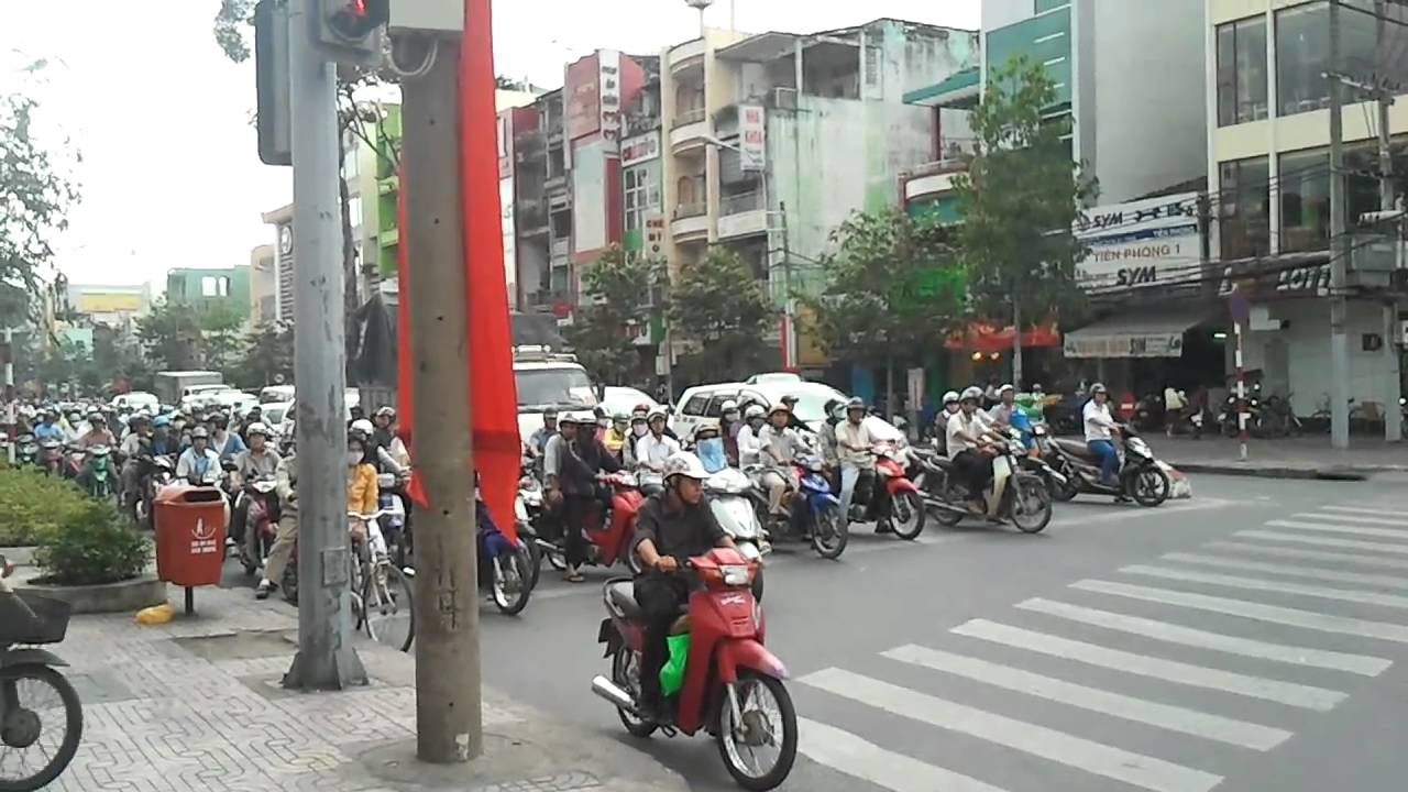 Me in the middle of extreme traffic in Saigon (Vietnam) - YouTube