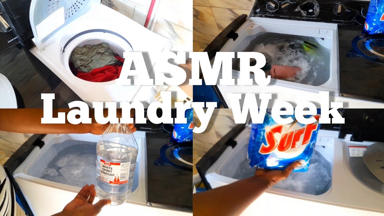 ASMR: Weekly Laundry Routine, Live Water Sound, Real Life Washing ...