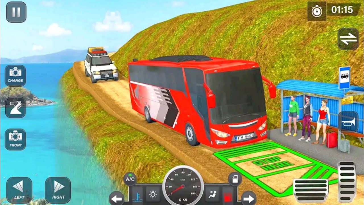 Permainan Mengemudi Offroad Mobil-mobilan Bus - Bus Driving Simulator ...