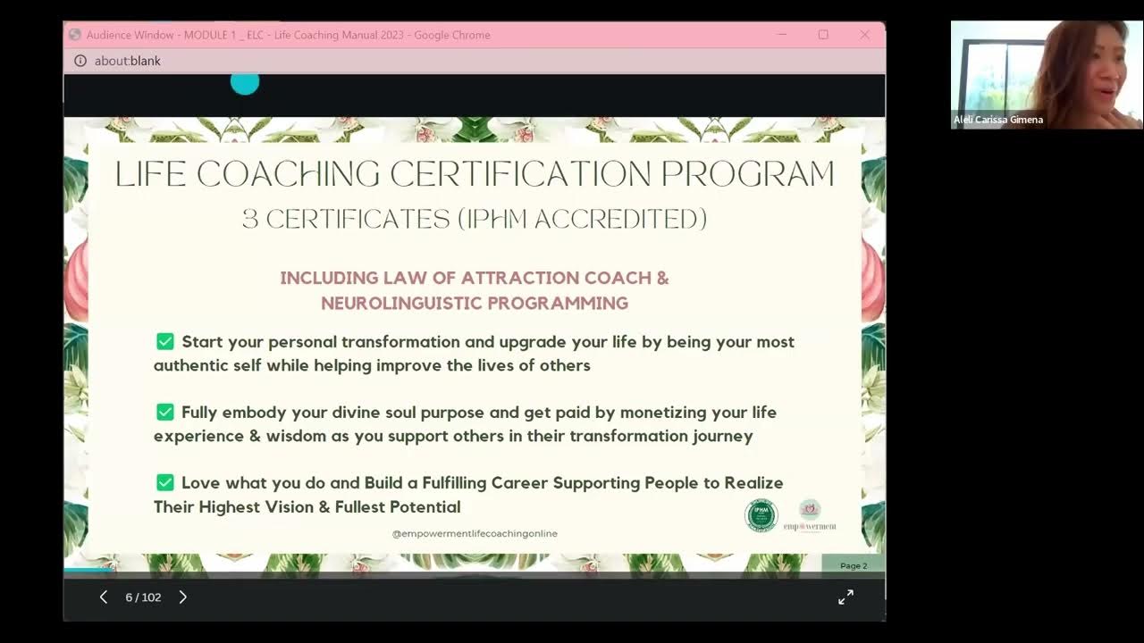 LIFE COACHING CERTIFICATION COURSE Introduction - YouTube
