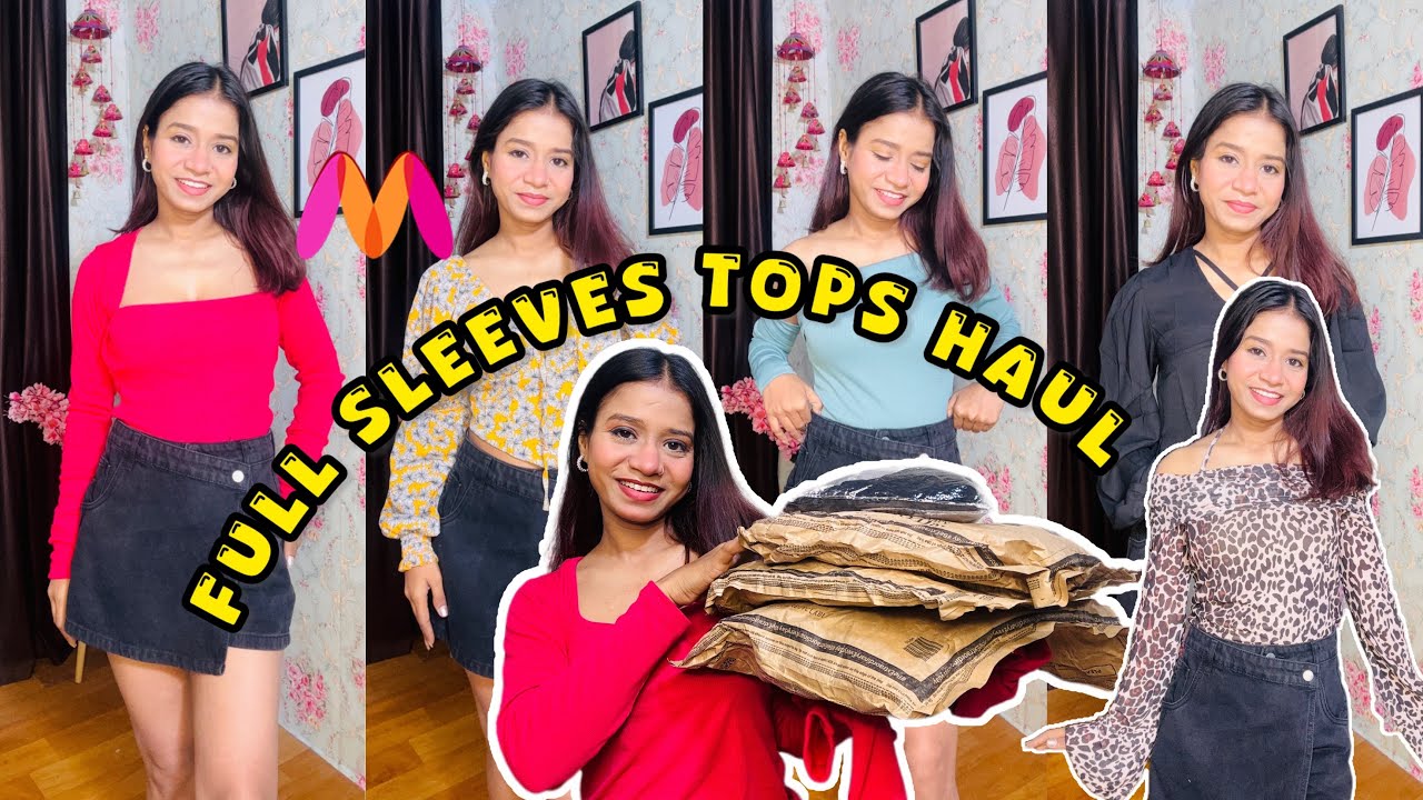 Myntra Full Sleeves Tops 😍 | Mynta Tops Haul | Party & Modest Tops ...