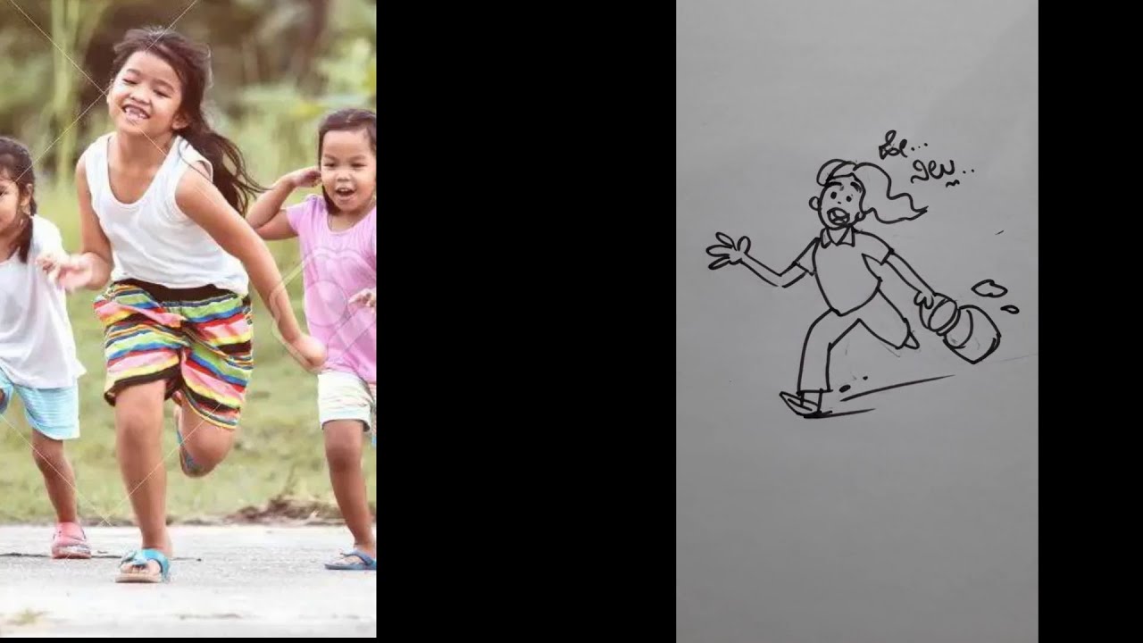 How to draw cartoon action - simple method - YouTube