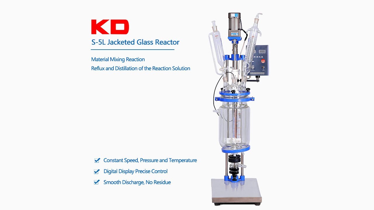 Installation video of 5 liter jacketed glass reactor - YouTube