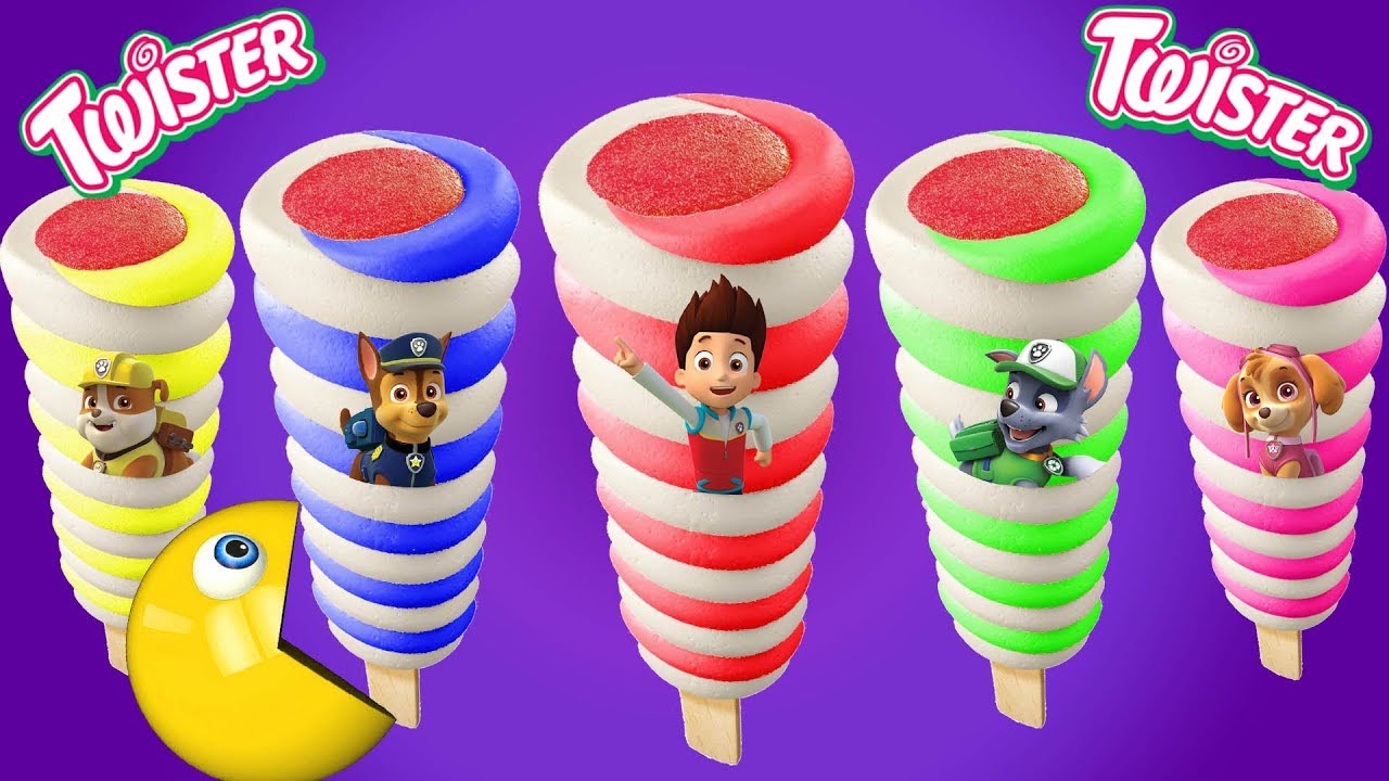 Learn Colors With Paw Patrol Twister Ice Cream For Kids - YouTube
