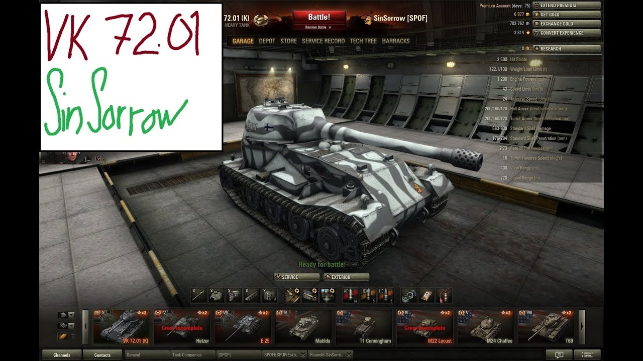 VK72.01 K "FailLöwe" gameplay finnish commentary. WoT 8.11 no mods ...
