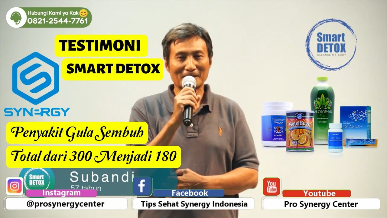 Testimoni Smart Detox Synergy Sembuh Maksimal Penyakit Gula Dari 300 ...