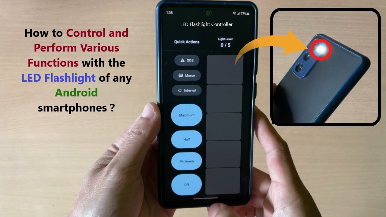 How to Control and Perform Various Functions with the LED Flashlight of ...
