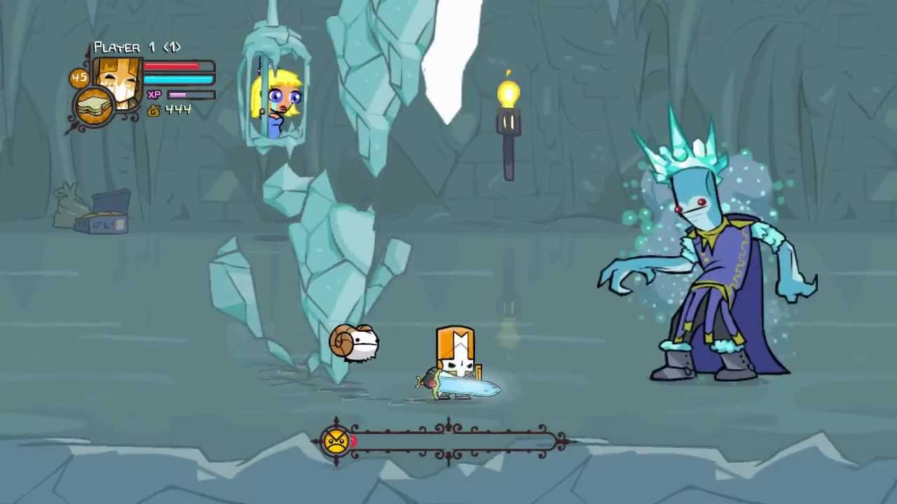 CastleCrashers The ice boss and the ice sword - YouTube