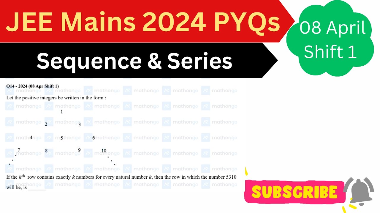 The row in which the number 5310 will be, is ___ | JEE Mains 2024| 8 ...