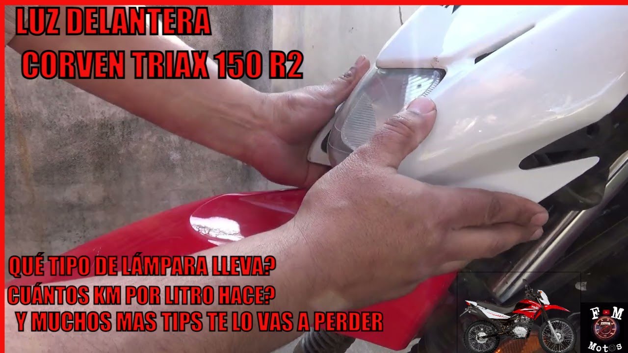 LUZ DELANTERA CORVEN TRIAX 150 R2 - YouTube
