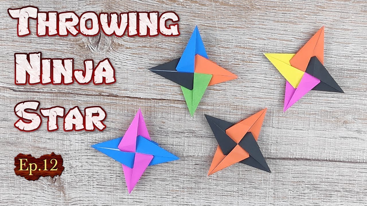 Origami Throwing Ninja Star | How To Making a Ninja Weapon Tutorial ...