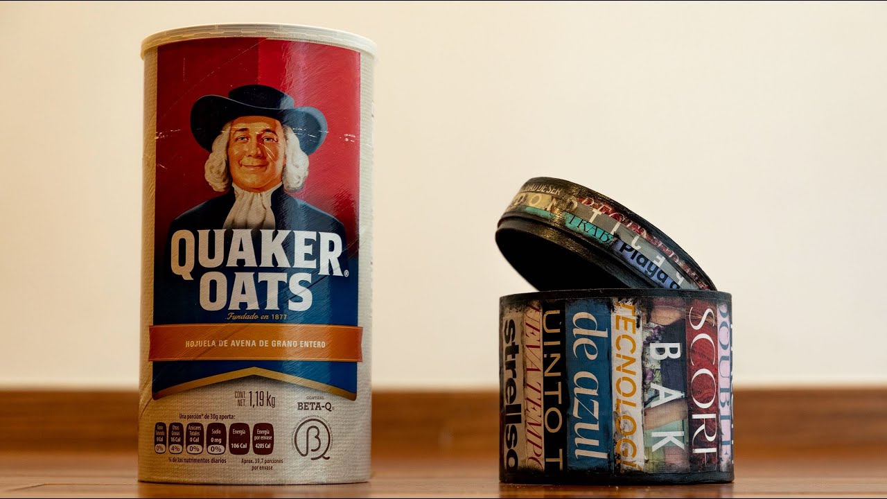 Reutilizando un bote de Avena Quaker - YouTube