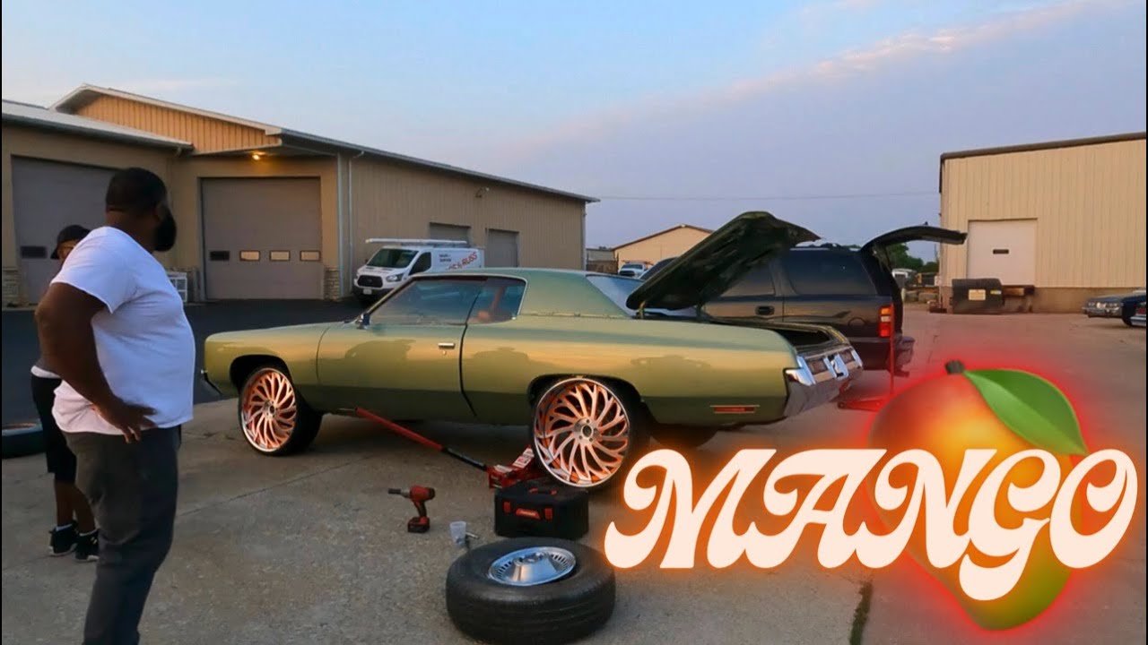 THE NEW WHEELS ARE ON POPS CUSTOM PAINTED IMPALA AND IT LOOKS AMAZING ...