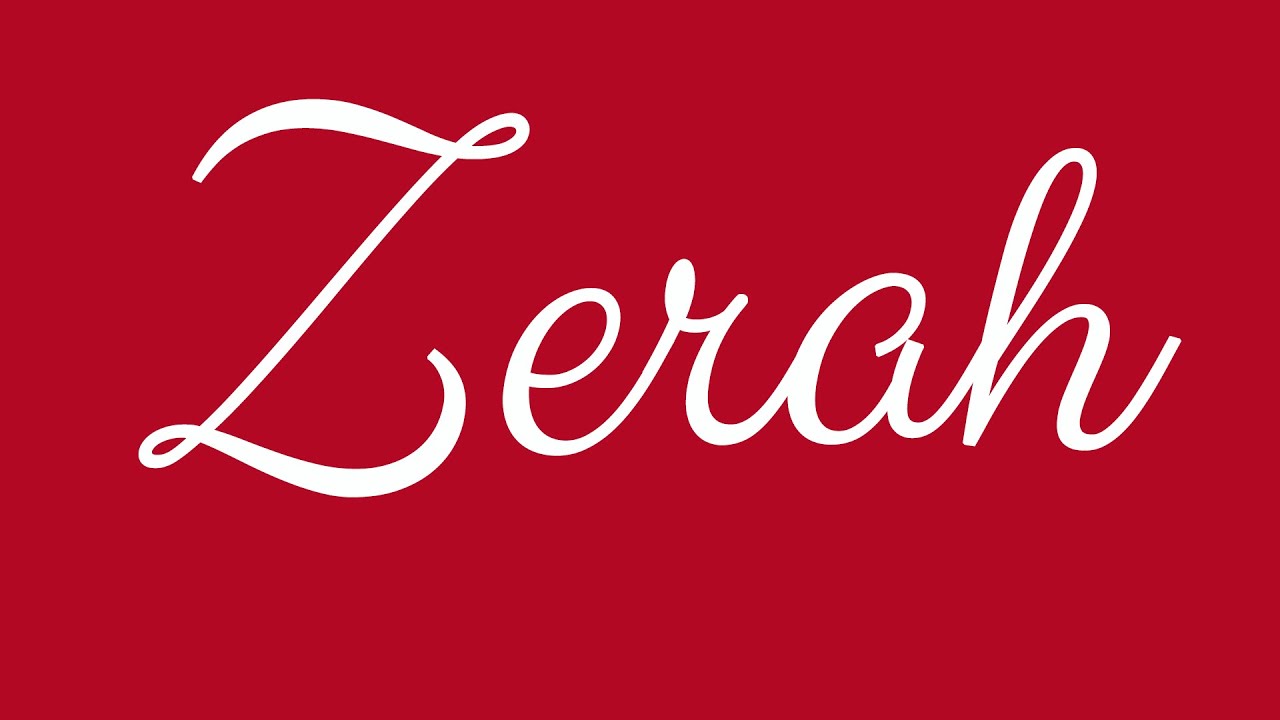 Learn how to Sign the Name Zerah Stylishly in Cursive Writing - YouTube