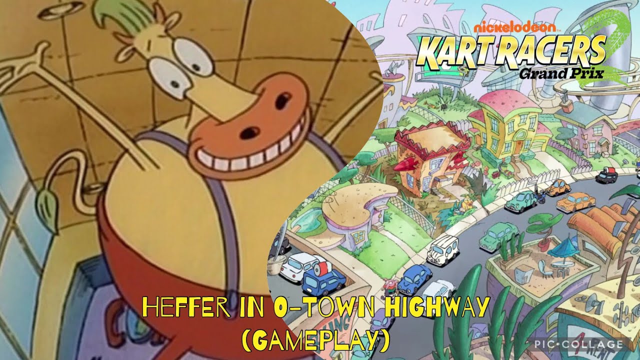 Nickelodeon Kart Racers 2: Heffer in O-Town Highway (Gameplay) - YouTube