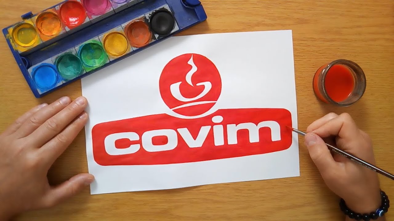 Come disegnare il logo di covim caffè - YouTube