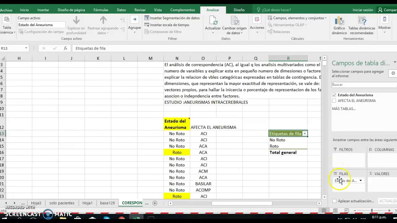 correspondence analysis in Excel, concept and application - YouTube