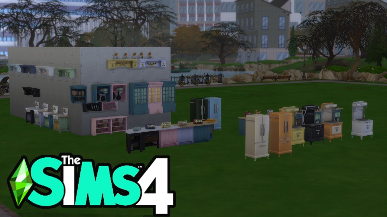 The Sims 4: Country Kitchen Kit Pack| Build & Buy Review// One Of the ...