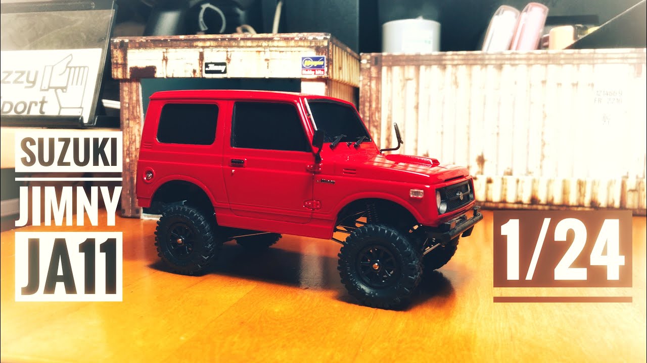 SUZUKI JIMNY (JA11-5型) RC car ハセガワ 1/24 スズキ ジムニー ラジコン attack in my room!!! - YouTube