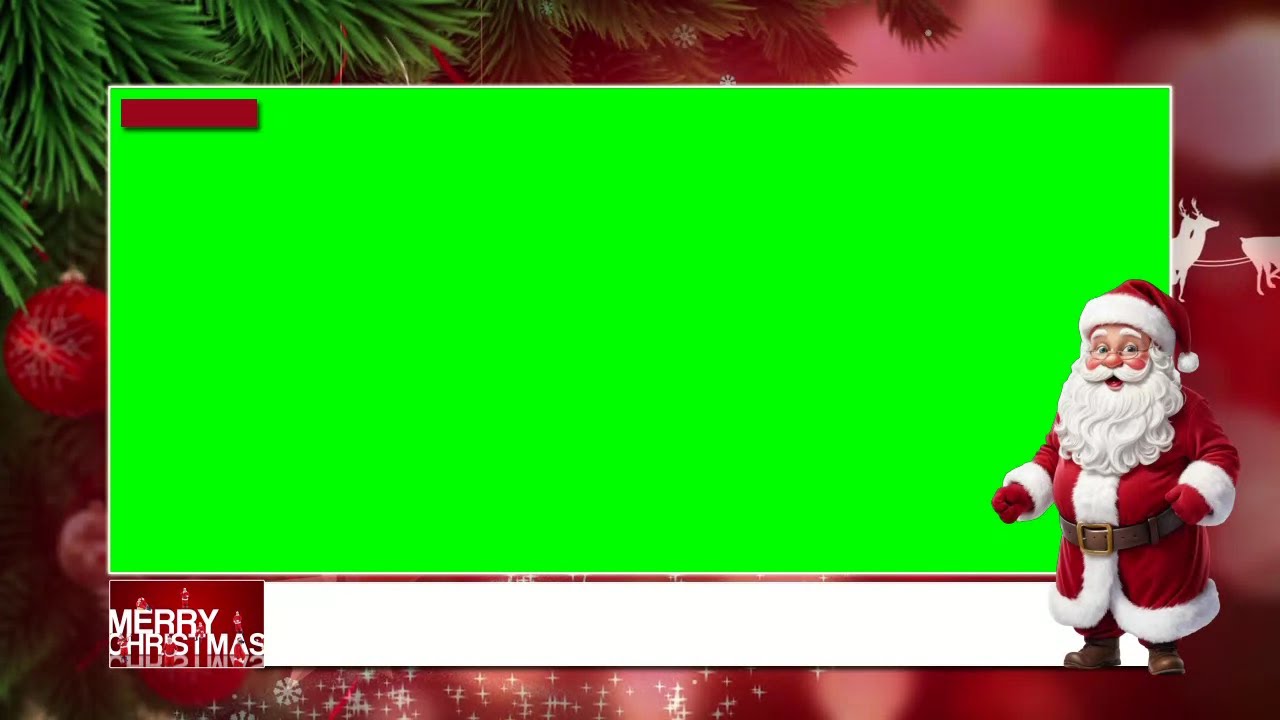 Green Screen Christmas Background Free | Christmas Frame Green Screen ...