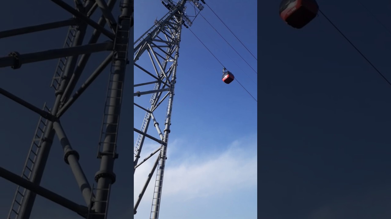 Cable car,see to know how it cross poles? - YouTube
