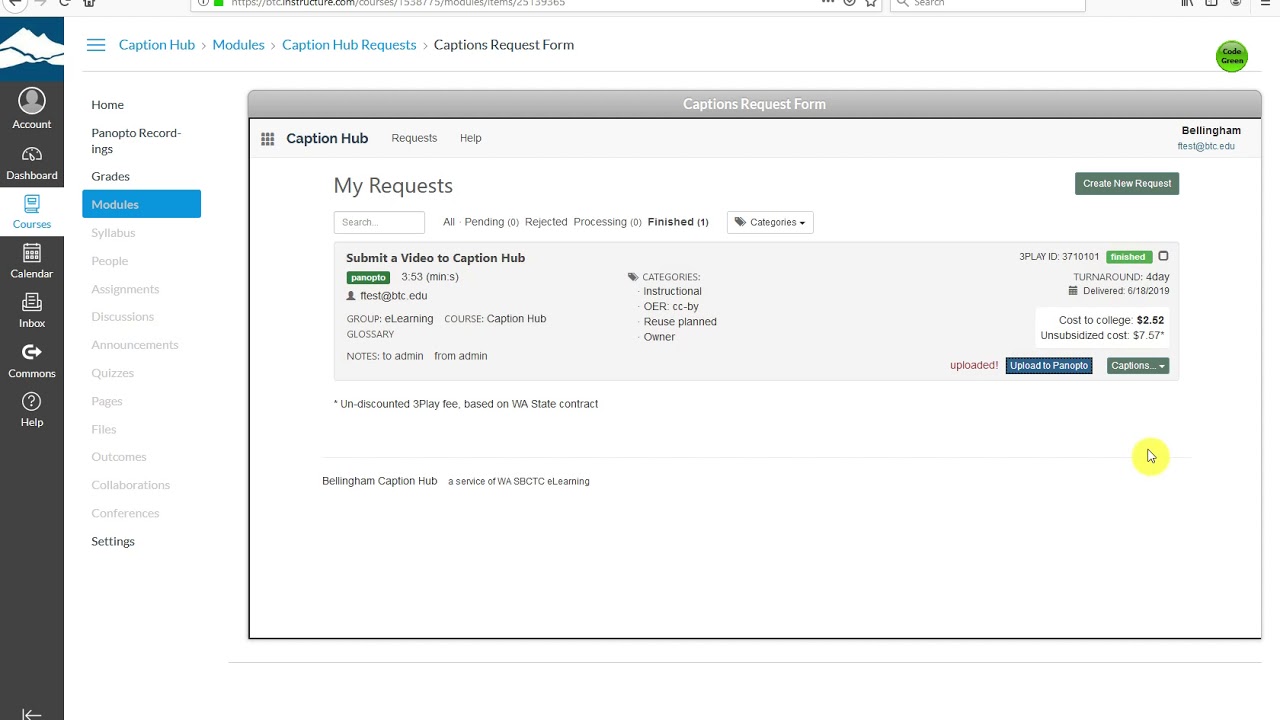 Upload Completed Captions from Caption Hub - YouTube