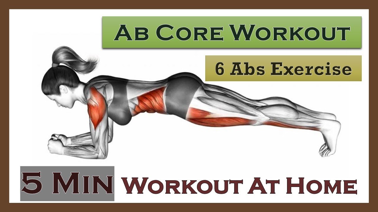 Abdominal Core Workout - 6 Abdominals Exercise at Home - Abdominal 6 ...