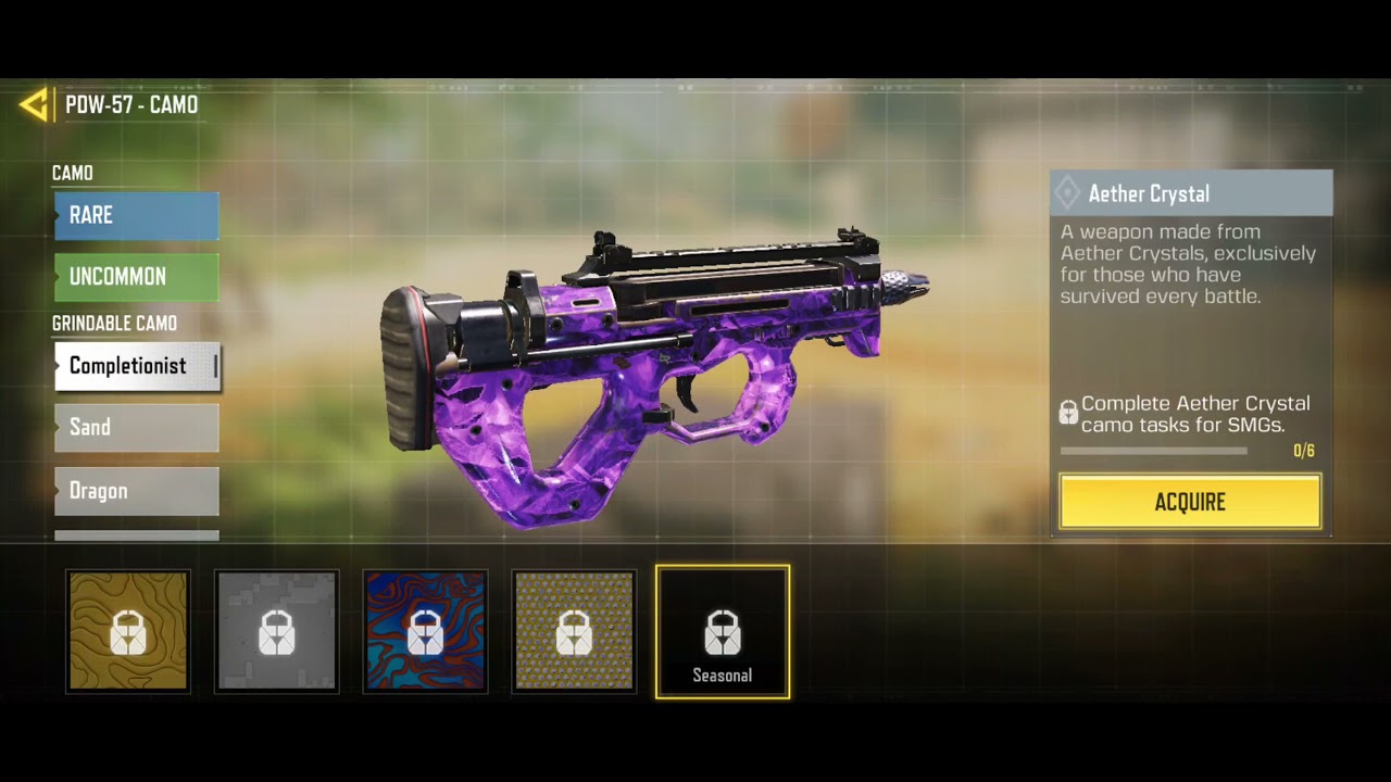 AETHER CRYSTAL CAMO ON UNLOCKED GUNS IN CODM - YouTube
