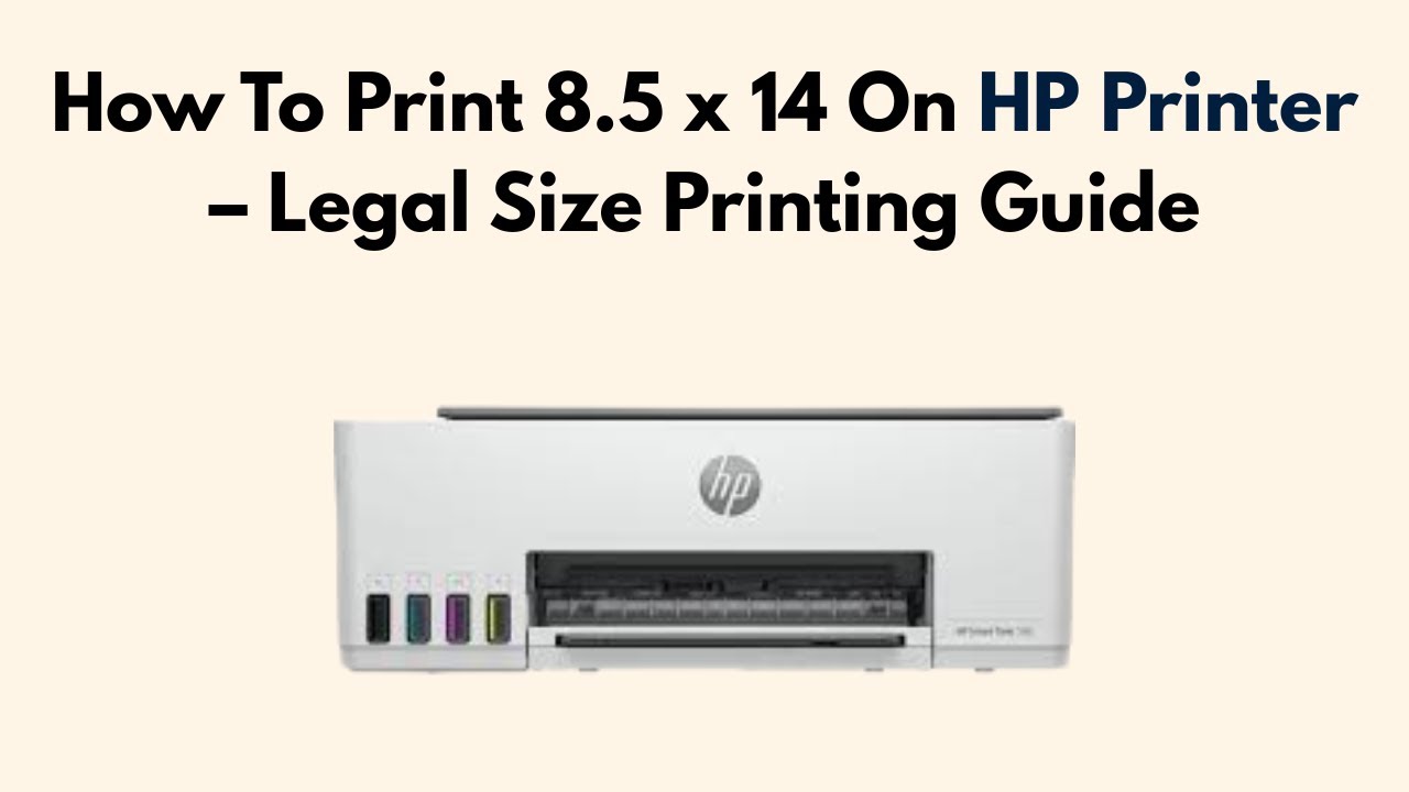 How To Print 8.5 x 14 On HP Printer – Legal Size Printing Guide - YouTube