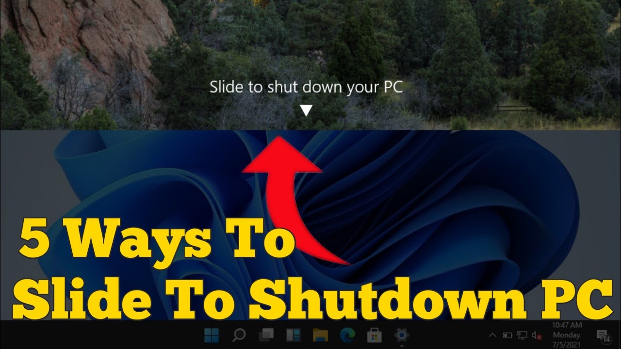 Slide to Shutdown Your PC | Windows 11 turn off with Slide mode Trick ...
