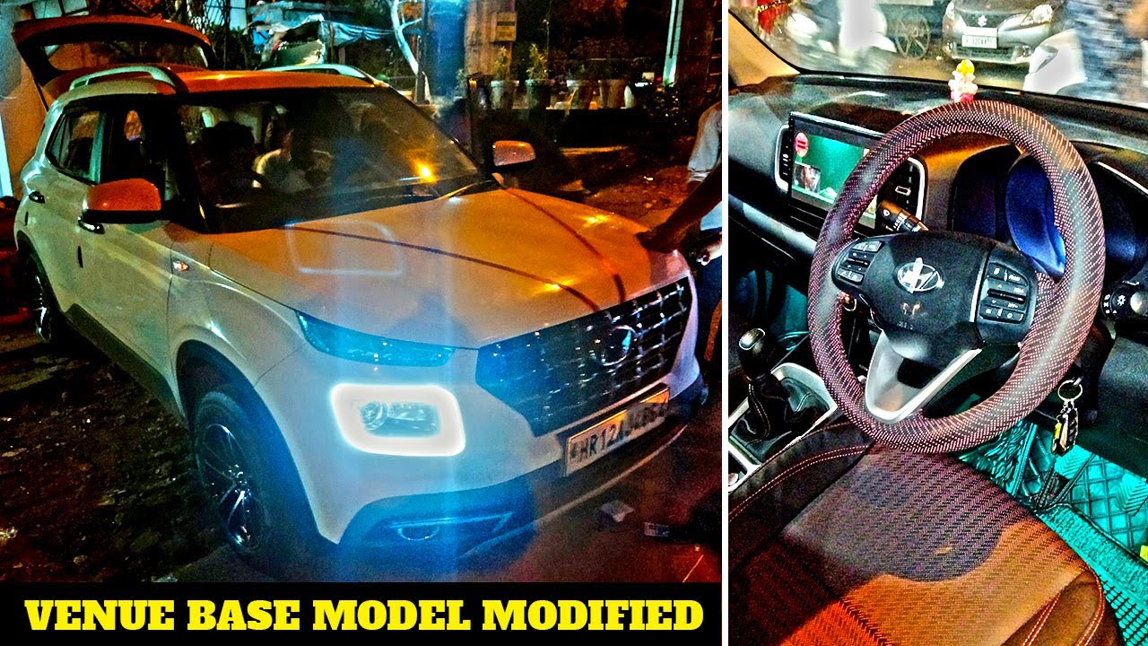 Venue 2021 Base Model Modified 😍| venue 2021 | venue modified lights ...