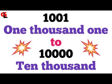 1001 to 10000 numbers ll 1001 One Thousand One to 10000 Ten Thousand ...