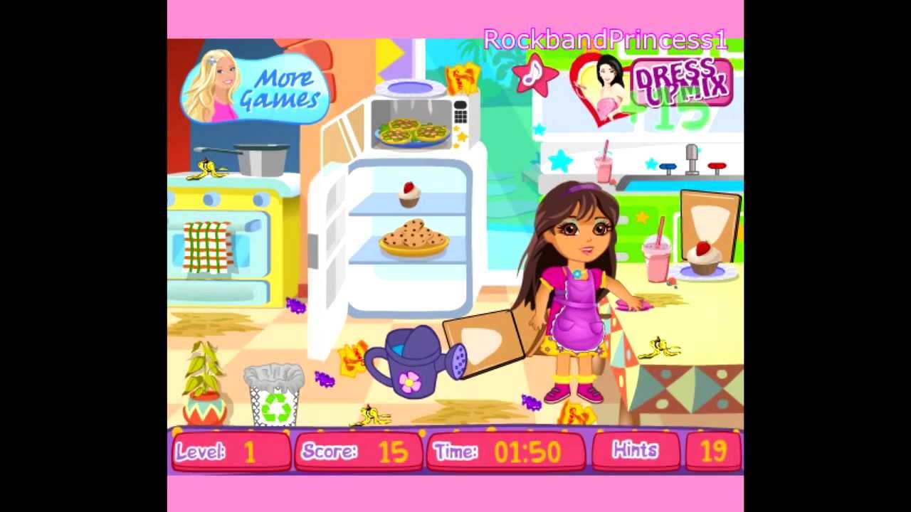 Dora Cleaning Games For Little Kid - YouTube