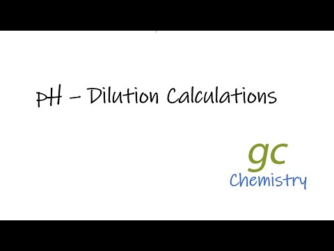 pH - Dilution Calculations - YouTube