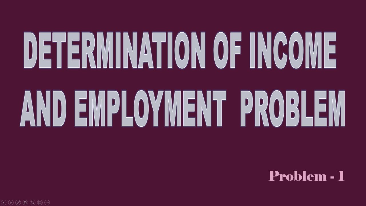 Determination of Income Problem [CBSE] - YouTube