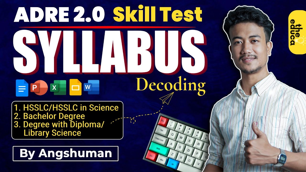 ADRE Skill Test Syllabus 2024 🔥 | The Educa - YouTube