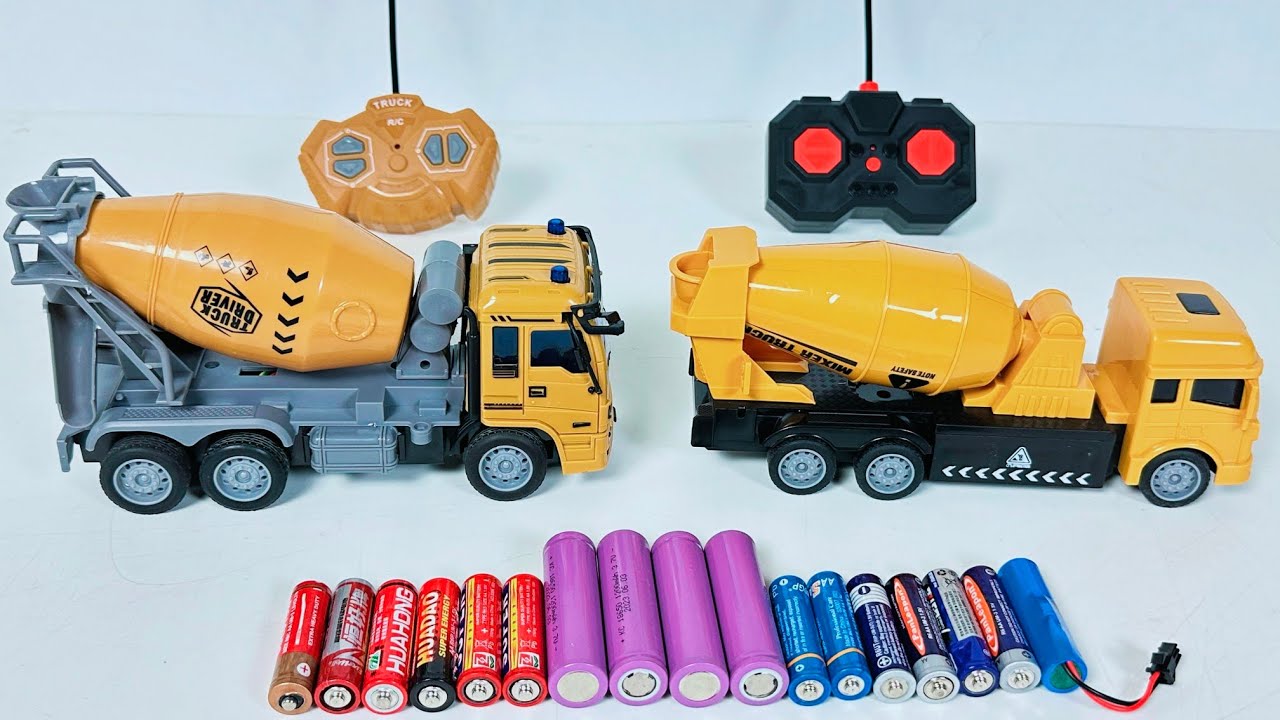 Remote control Mixer truck vs Truck Driver Unboxing & Testing - YouTube
