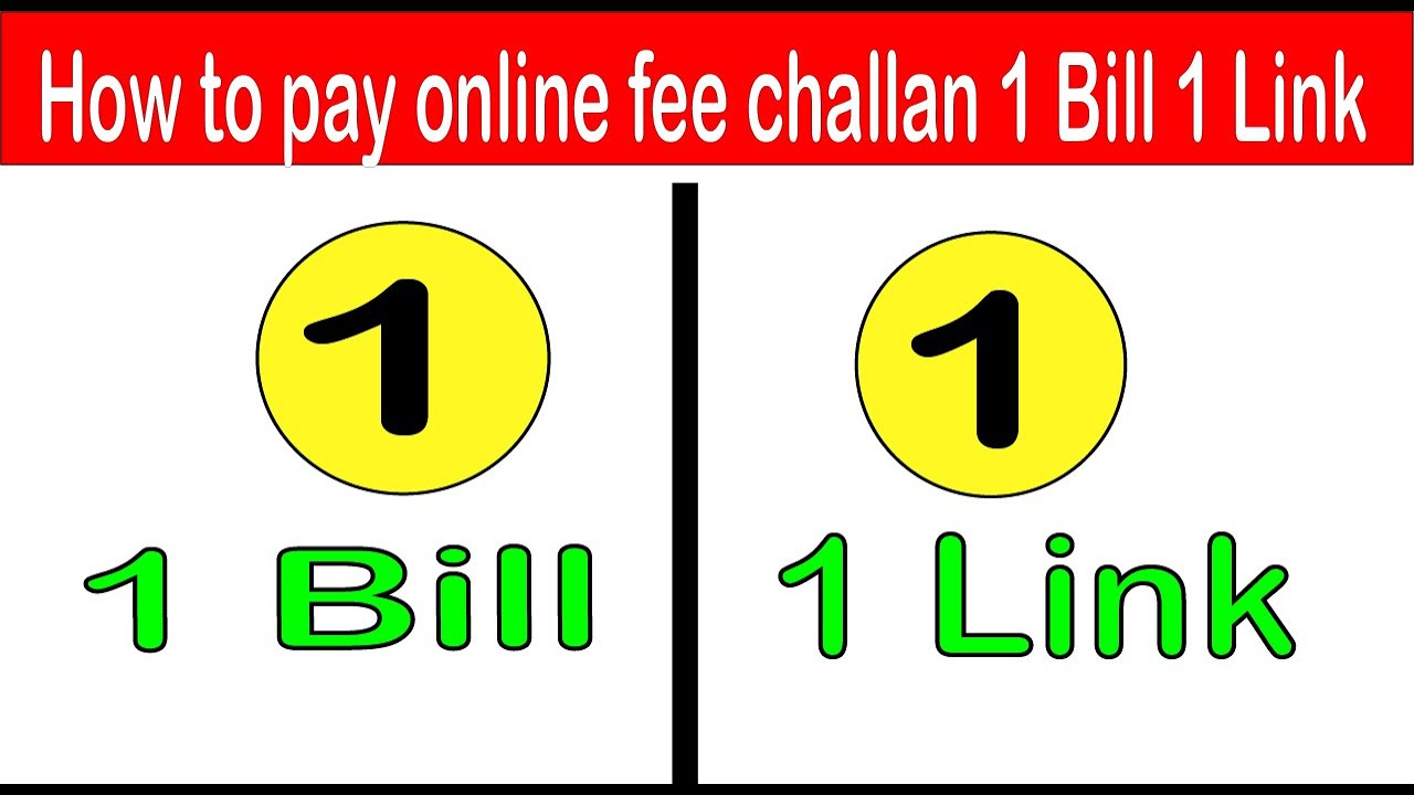How to pay fee challan through 1 link 1 bill invoice number 2023 , Easy ...