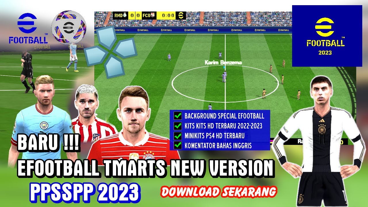 eFootball Pes PPSSPP Baru TmArts New Patch Android Offline - YouTube