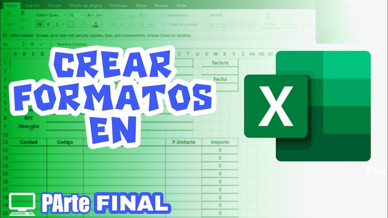 Creación de Formato en Excel [ Parte 3 ] Completo. - YouTube