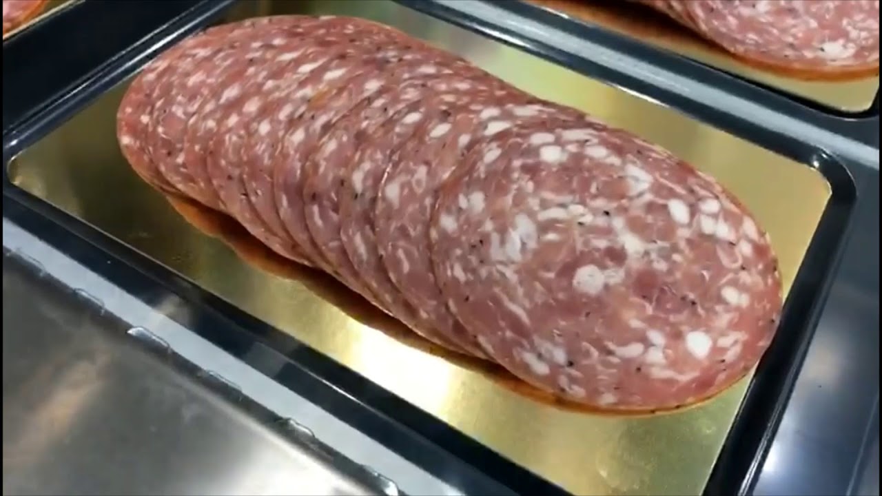 COBRA 420L SKIN PACKAGING FOR SLICED HAM (EURO HOLE) - YouTube