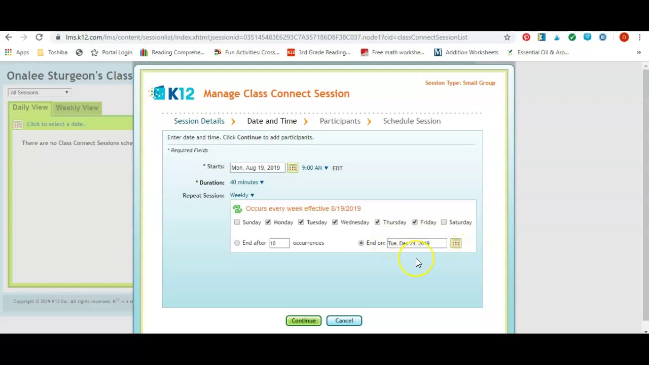 Scheduling CC Sessions - YouTube