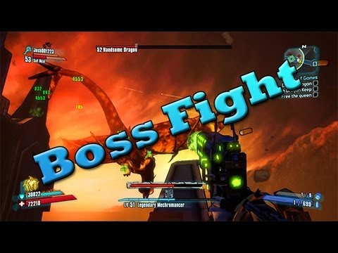 Borderlands 2 DLC: Boss Fight #31 Handsome Dragon (Gameplay/Commentary ...