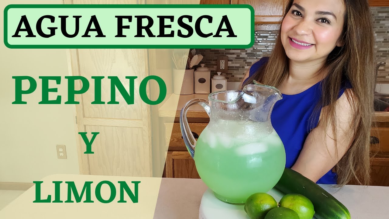 Agua de PEPINO CON LIMÓN súper fácil | Refreshing Cucumber water with ...