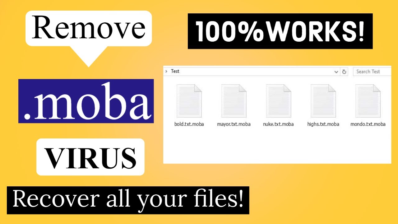 moba virus file (.moba) Removal and Recovery complete guide - YouTube