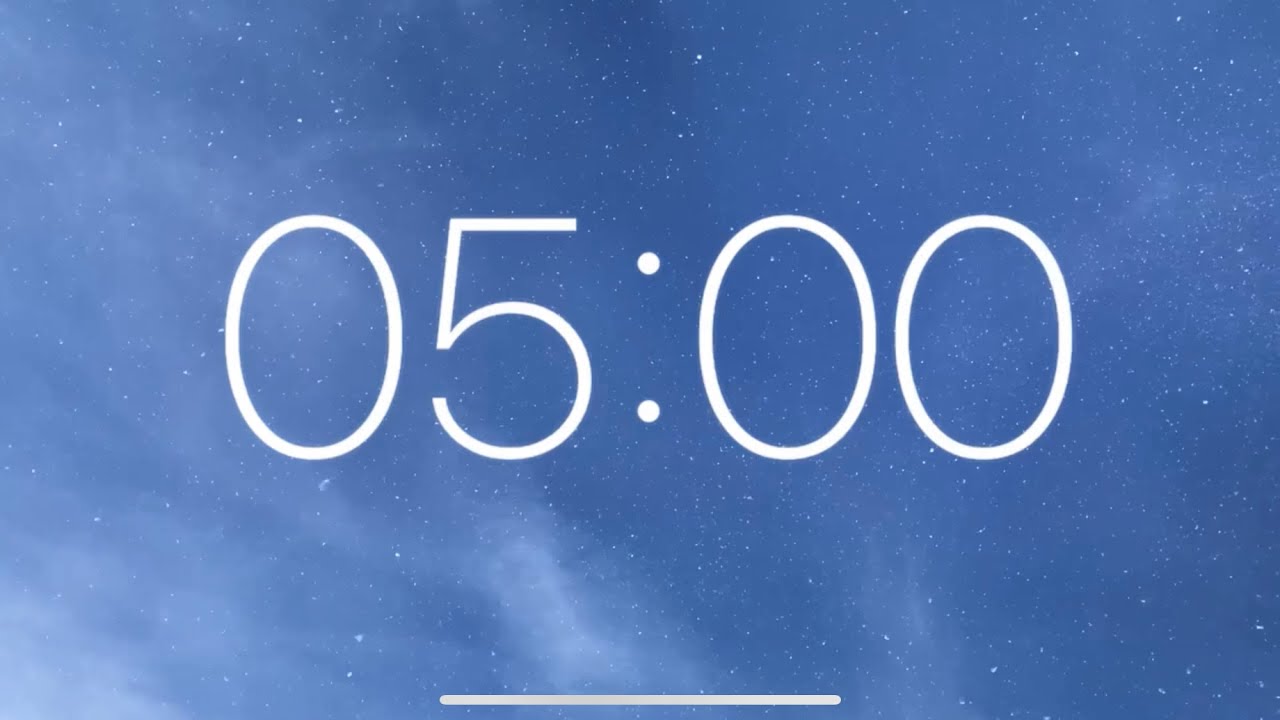 5 Minute Timer - Relaxing Soft Snow Falling - YouTube