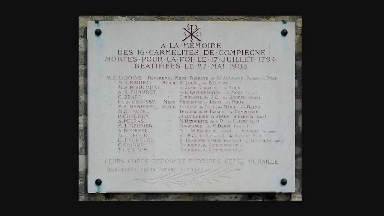 The Blessed Carmelites of Compiègne - YouTube