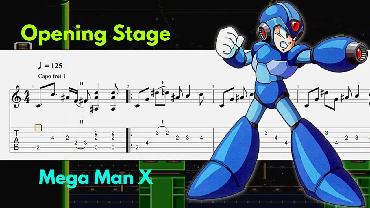 Mega Man X - Opening Stage (Central Highway) | Acoustic Guitar Tab ...