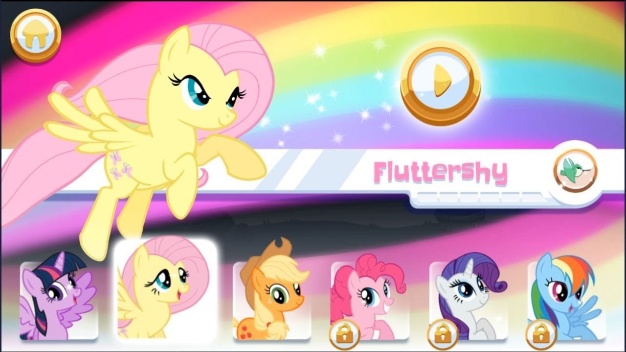 เกมม้าน้อยโพนี่นักวิ่งสายรุ้ง My Little Pony Rainbow Runner (Fluttershy ...